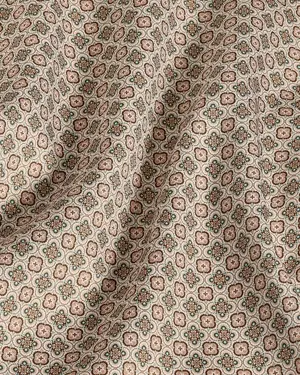 David Donahue Regular Fit Geometric Print Sport Shirt - Choc/multi
