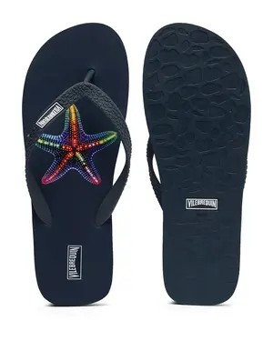 Vilebrequin Copp Flip Flops - Navy
