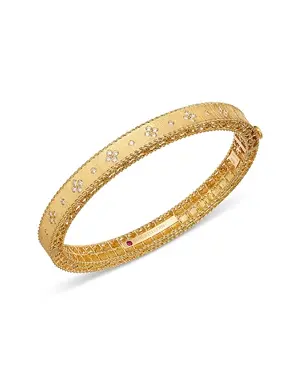 Roberto Coin 18k Yellow Venetian Princess Diamond Bangle Bracelet - Gold