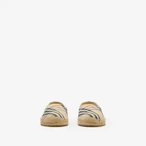 Burberry Check Espadrilles - Sand Beige