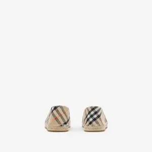 Burberry Check Espadrilles - Sand Beige