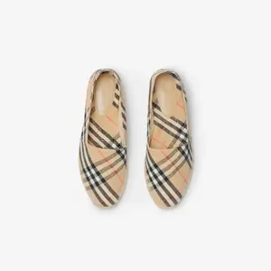 Burberry Check Espadrilles - Sand Beige