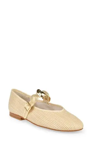 Dolce Vita Relan Mary Jane Ballet Flat - Light Natural Raffia
