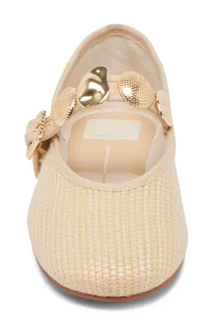 Dolce Vita Relan Mary Jane Ballet Flat - Light Natural Raffia