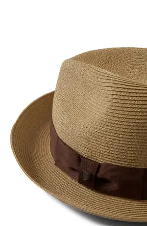 Brixton Horton Packable Straw Fedora