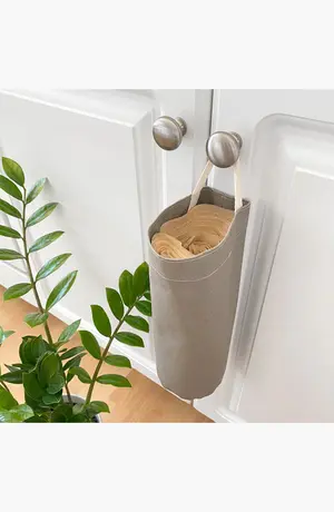 THE KIND PET Cat Litter Bag Holder In Cotton | Usa Made - Moss Grey