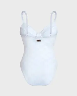 Vilebrequin Underwire One-piece Swimsuit With Monogram - White