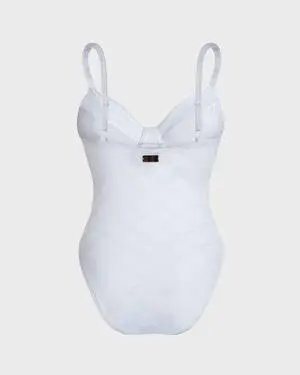 Vilebrequin Underwire One-piece Swimsuit With Monogram - White
