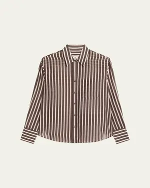 TWP Joey Striped Cotton-silk Shirt