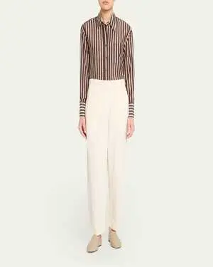TWP Joey Striped Cotton-silk Shirt