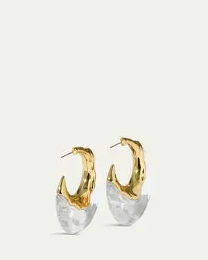 Alexis Bittar Liquid Lucite Puffy Hoop Earrings