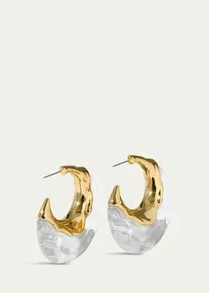 Alexis Bittar Liquid Lucite Puffy Hoop Earrings