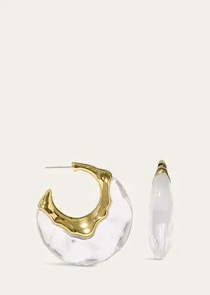 Alexis Bittar Liquid Lucite Puffy Hoop Earrings