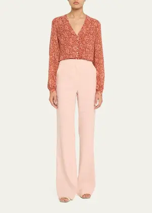 Veronica Beard Calvin Printed Blouse