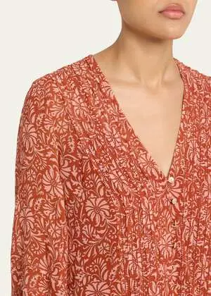 Veronica Beard Calvin Printed Blouse