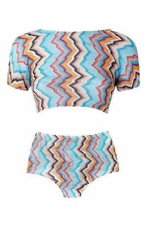 Missoni Bikini With T-shirt Top - Multicoloured