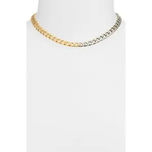 VIDAKUSH Mini Duotone Choker Necklace - Gold/ Silver