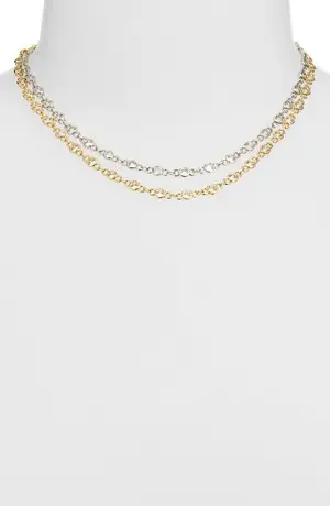 VIDAKUSH Duotone Layered Choker Necklace