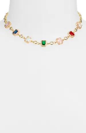 VIDAKUSH VIDAKUSH Multi Cubic Zirconia Choker Necklace