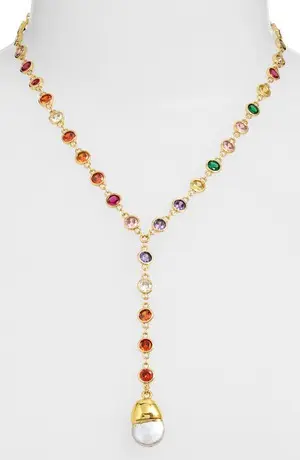 VIDAKUSH Rainbow Drop Y-necklace