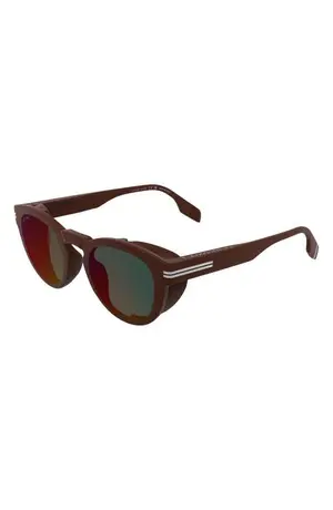 Canada Goose 51mm Polarized Oval Sunglasses - Matte Burgundy