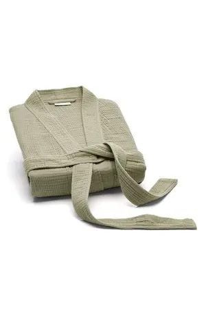 BOLL & BRANCH Dream Rib Organic Cotton Robe - Sageleaf
