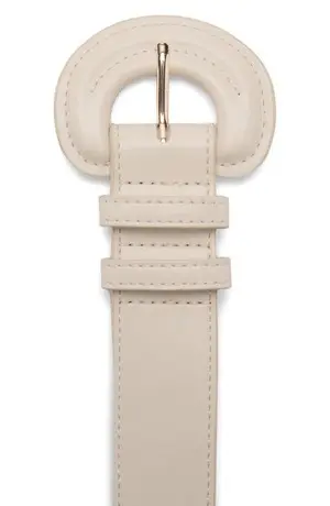 Mango Oval Buckle Faux Leather Belt
