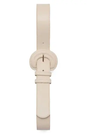 Mango Oval Buckle Faux Leather Belt