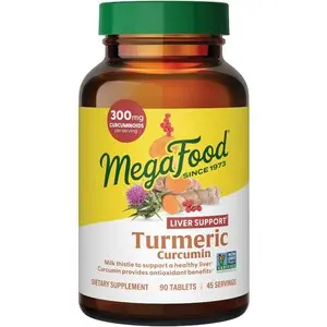 MEGAFOOD Turmeric Curcumin Extra Strength Liver 90 Tablets - One-color
