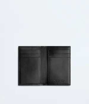 Bottega Veneta Cassette Flap Card Case - Black