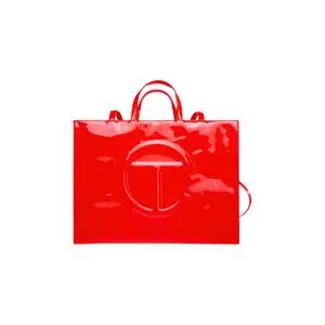 TELFAR Large Patent Shopping Bag - Red
