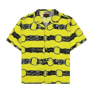PLEASURES Straps Button Down - Yellow