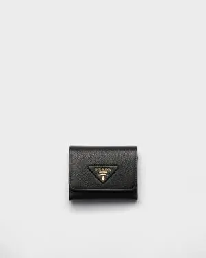 Prada Small Leather Wallet - Black
