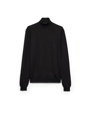 Prada Cashmere And Silk Turtleneck Sweater - Black