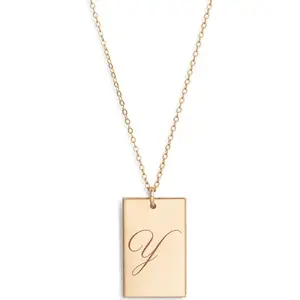 SET & STONES Stella Initial Pendant Necklace - Gold / Y