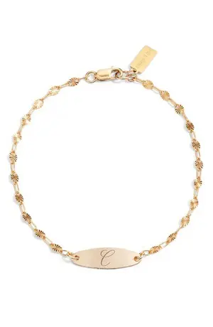 SET & STONES Set & Stones Initial Link Bracelet Gold / C