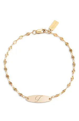 SET & STONES Set & Stones Initial Link Bracelet Gold / T