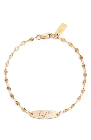 SET & STONES Set & Stones Initial Link Bracelet Gold / W