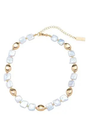 ST. MORAN Freshwater Pearl Beaded Necklace - White
