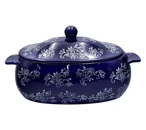TEMP-TATIONS Floral Lace 3-qt Covered Casserole - One-color