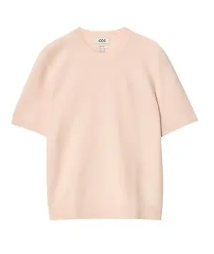 Cos Textured Knitted Cotton T-shirt