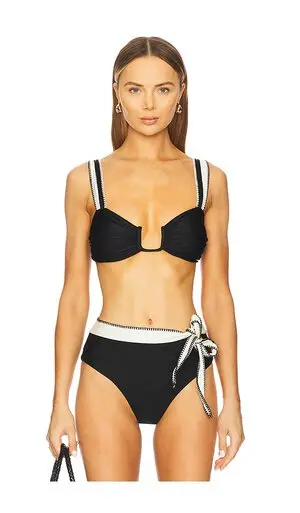 BOAMAR Chloe Bikini Top - Black & White