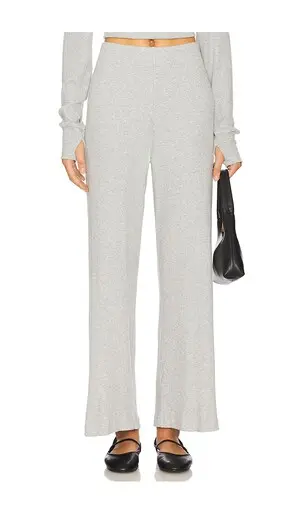 Michael Lauren Theoden Wide Leg Pant - Heather Grey