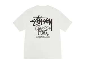 StÜssy Classic Gear Pigment Dyed Tee Shirt Natural