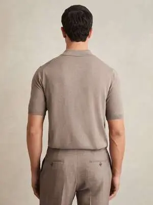 REISS Nelson Patch Pocket Knit Polo Shirt