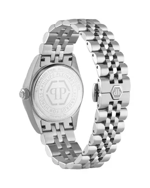 Philipp Plein Date Superlative Watch, 28mm - Black/silver