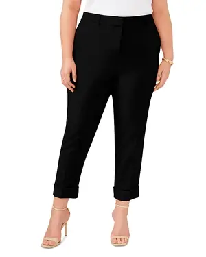 Vince Camuto Plus Wide Cuff Cropped Trousers