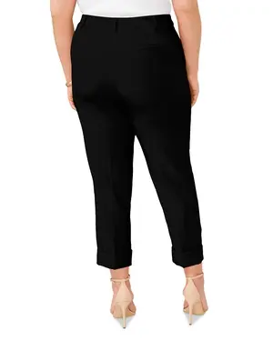 Vince Camuto Plus Wide Cuff Cropped Trousers