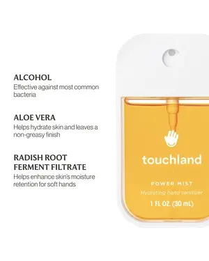 TOUCHLAND Power Mist Hydrating Hand Sanitizer 1 Oz., Aloe You