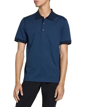 Theory Geo Polo In Mod Jacquard - Baltic Multi